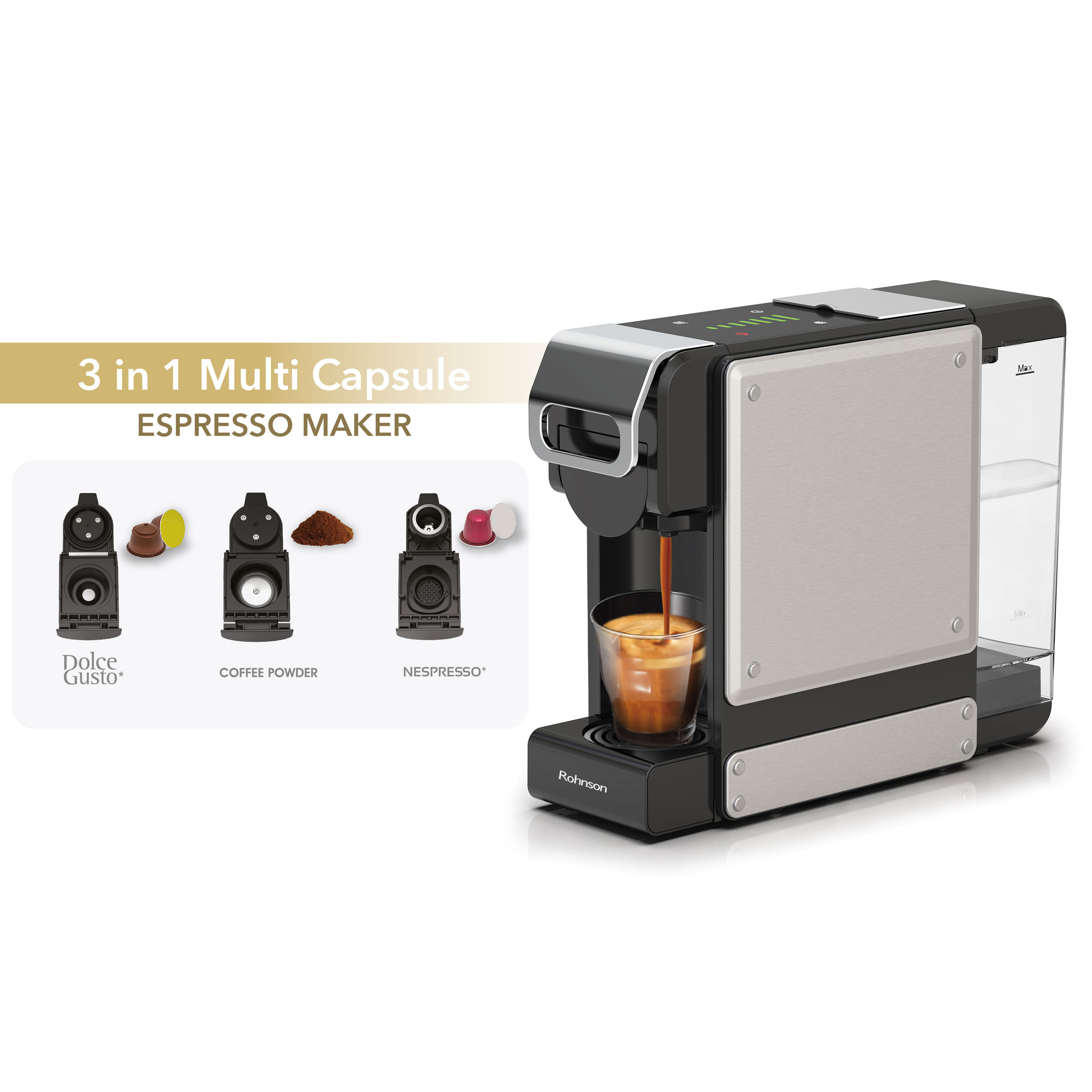 ΚΑΦΕΤΙΕΡΑ MULTI CAPSULE COFFEE MAKER R-98044 ROHNSON ΚΑΦΕΣ-ΧΥΜΟΙ ...